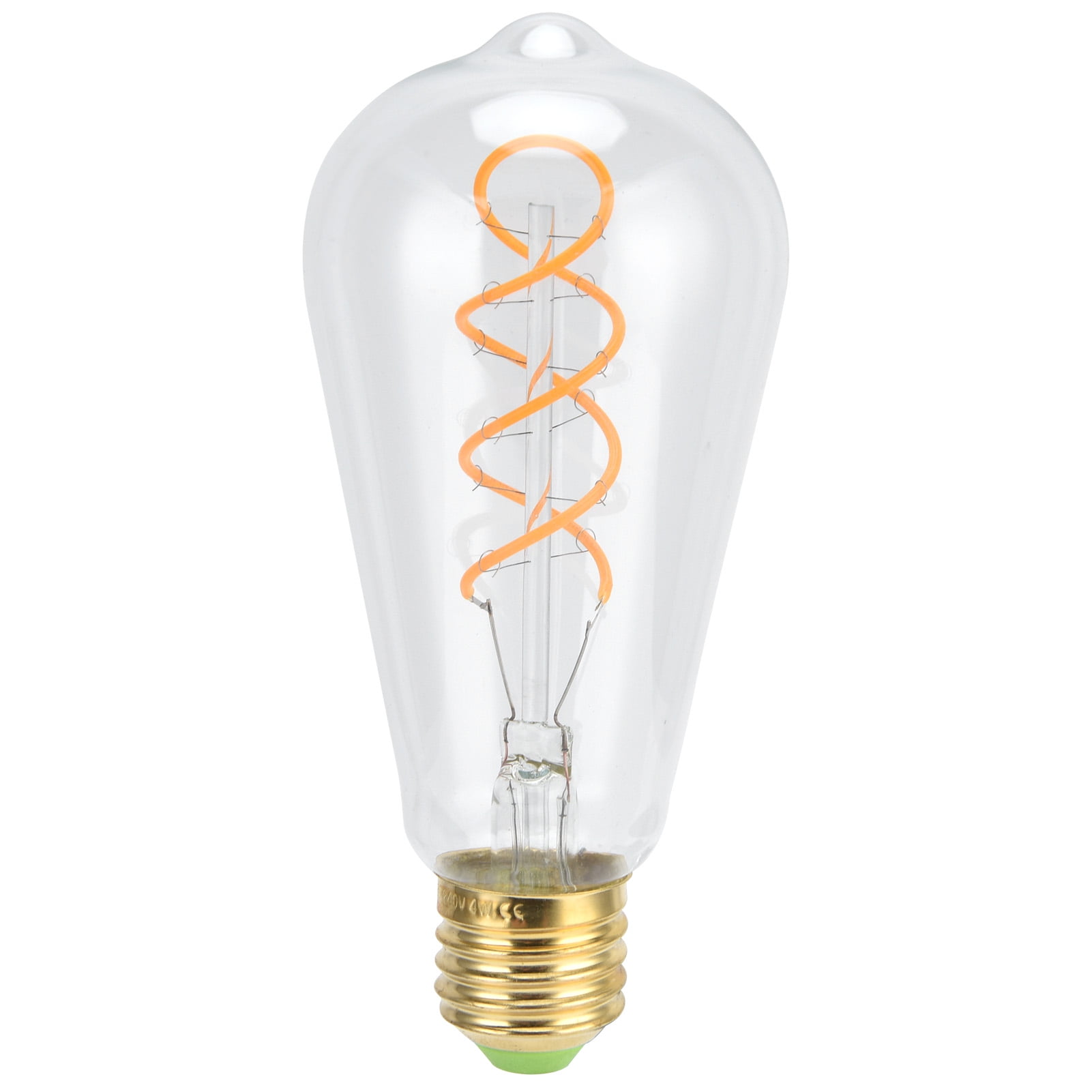 Slatcetga ST64 Lamp Bulb E27 4W Vintage DoubleSpiral Dimmable Filament ...