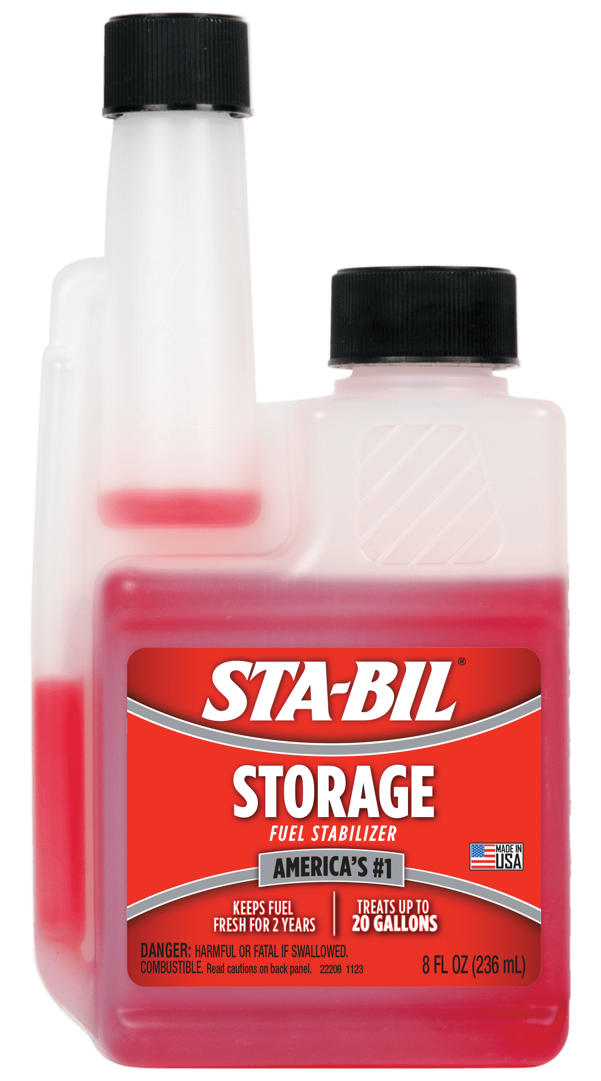 STA-BIL Storage Fuel Stabilizer 8 Oz, Treats 20 Gallons, Prevents ...