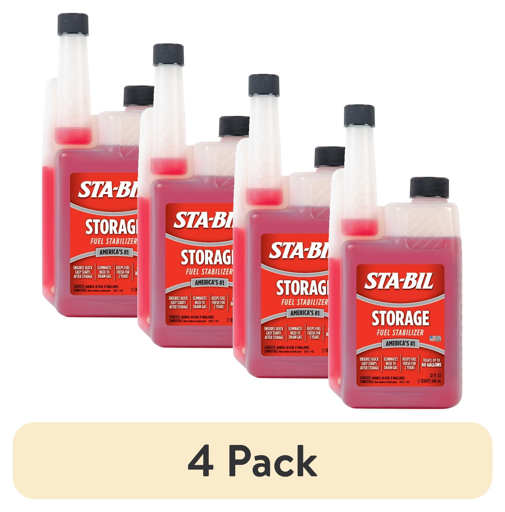 (4 pack) STA-BIL Storage Fuel Stabilizer Keeps Fuel Fresh, 32 oz ...