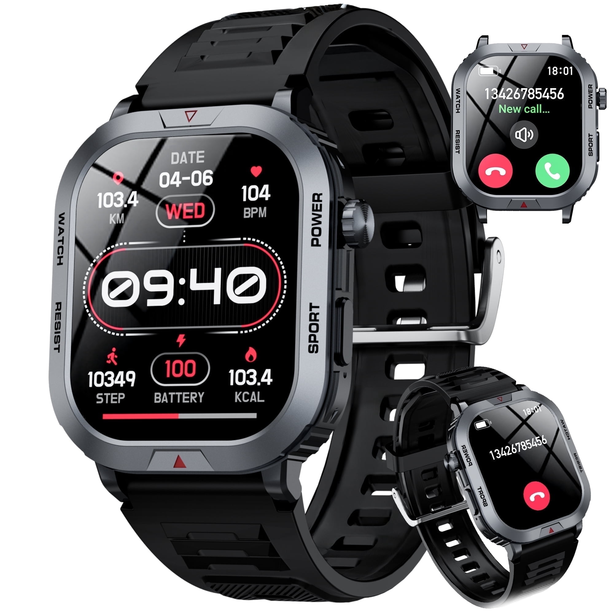 STA Smartwatch Waterproof IP68 Fitness Tracker with 2.01-Inch HD Screen ...