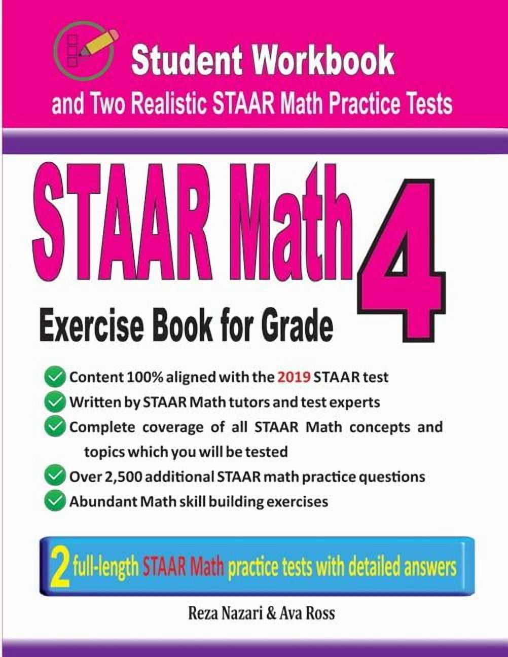 STAAR Math Exercise Book for Grade 4: Student Workbook and Two ...
