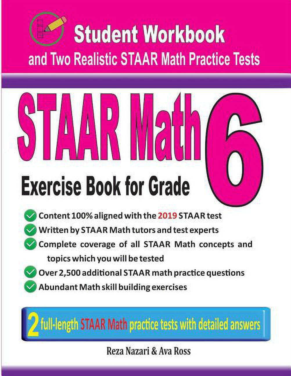 STAAR Math Exercise Book for Grade 6 : Student Workbook and Two ...