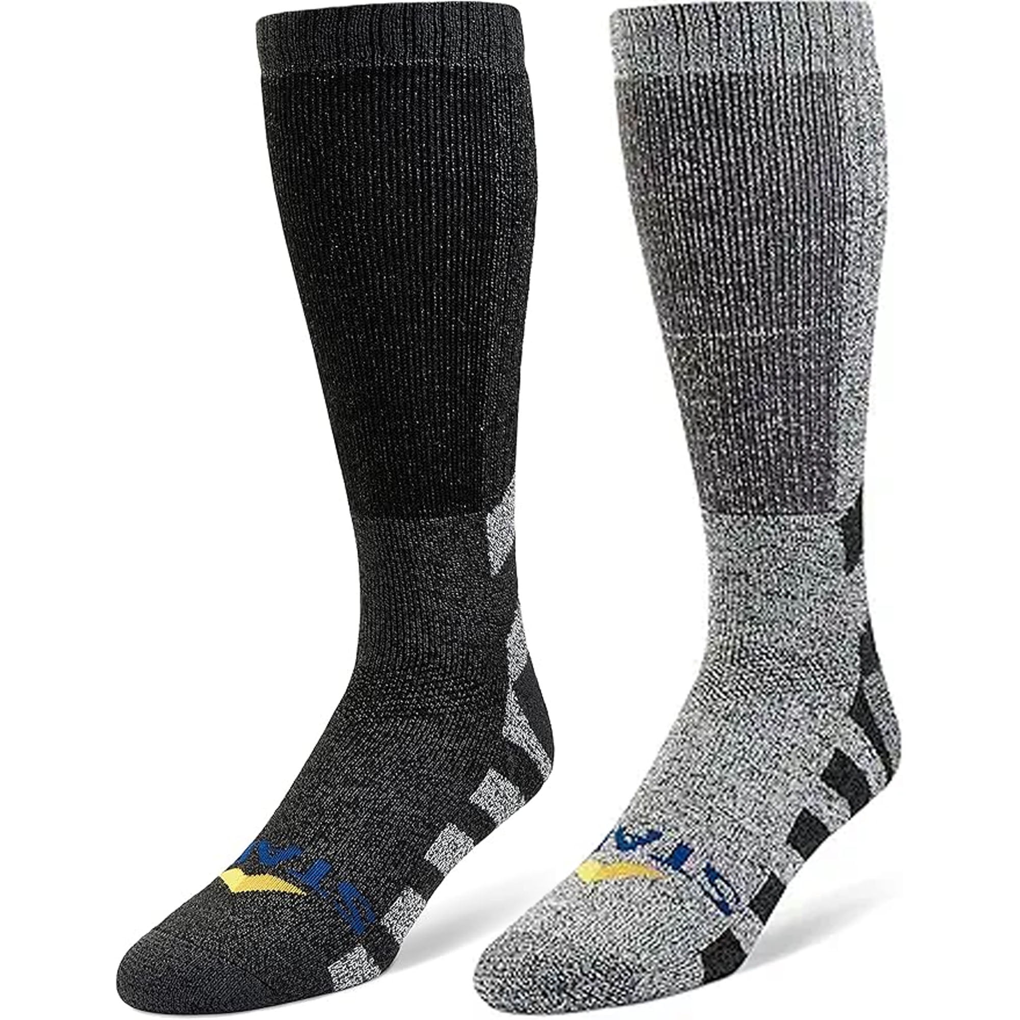 STABIL Unisex Steel Toe Boot Sock Cordura Socks, Gray/Black, 8.5-12, 2 ...
