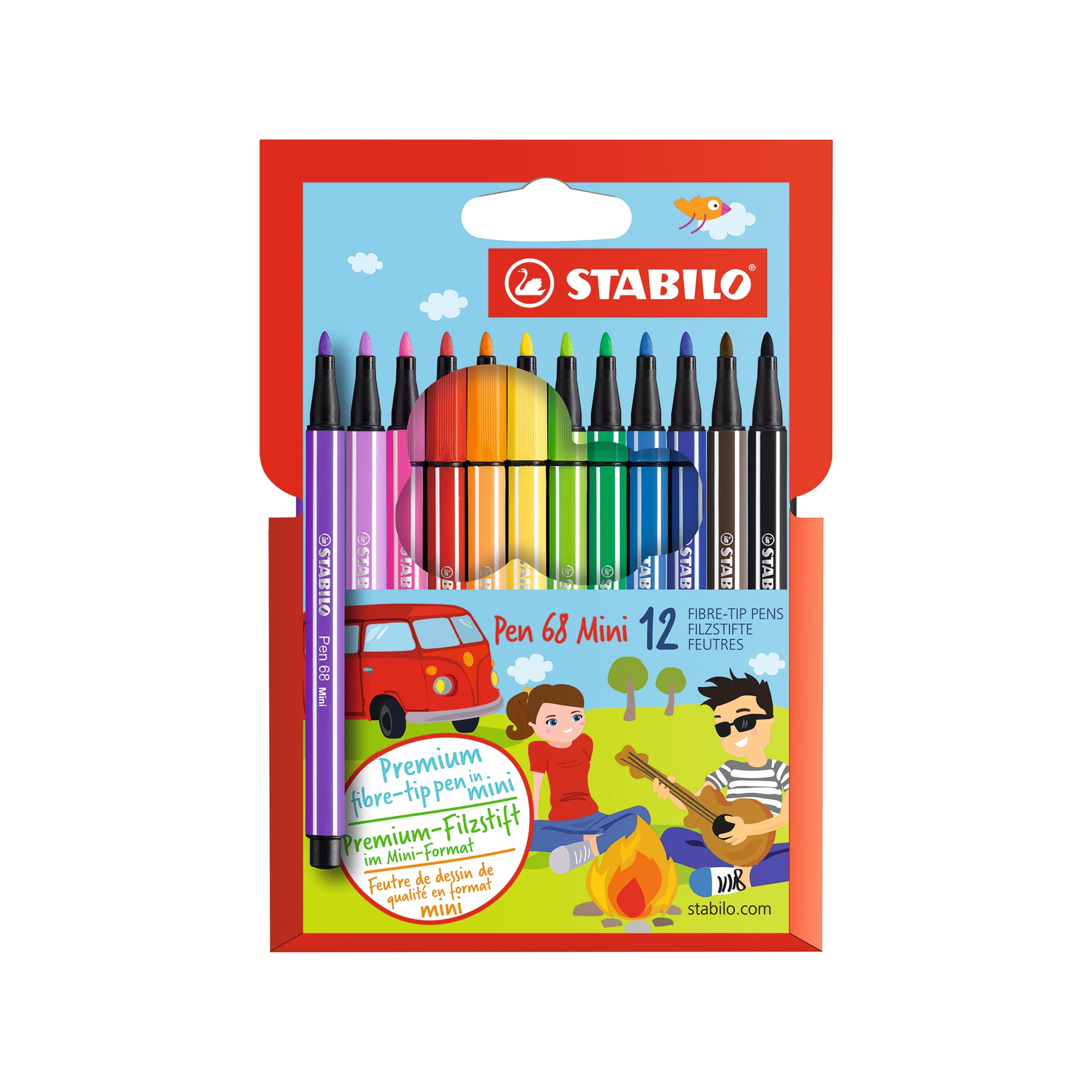 STABILO BOSS MINI Pen 68 Wallet, 12-Color - Walmart.com