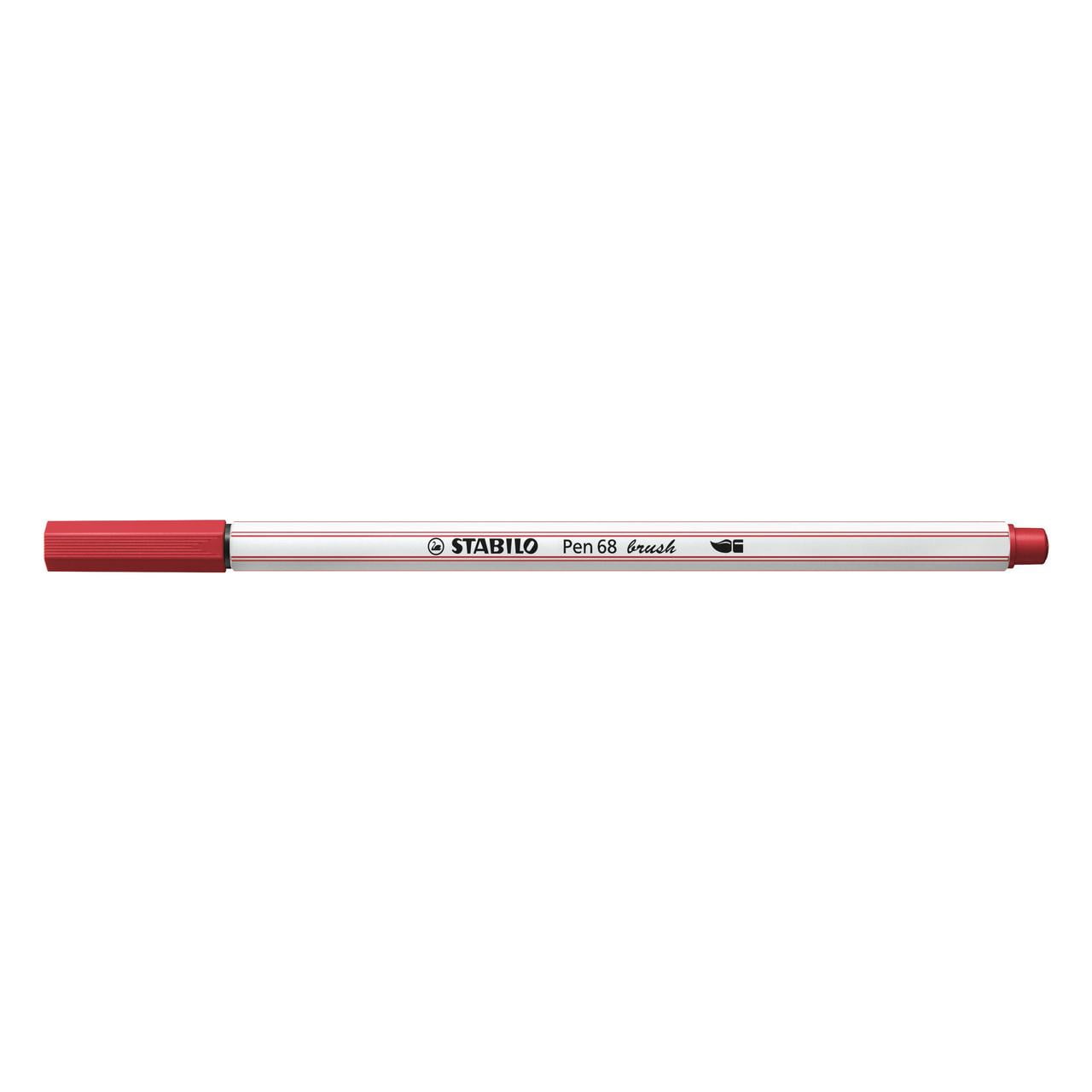 STABILO Pen 68 Brush , Dark Red - Walmart.com