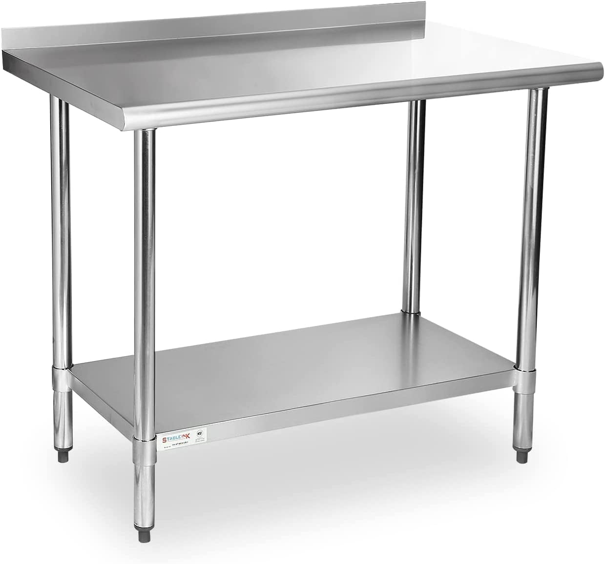STABLEINK NSF Stainless Steel Table, 24 x 36 Inches Metal Prep & Work ...