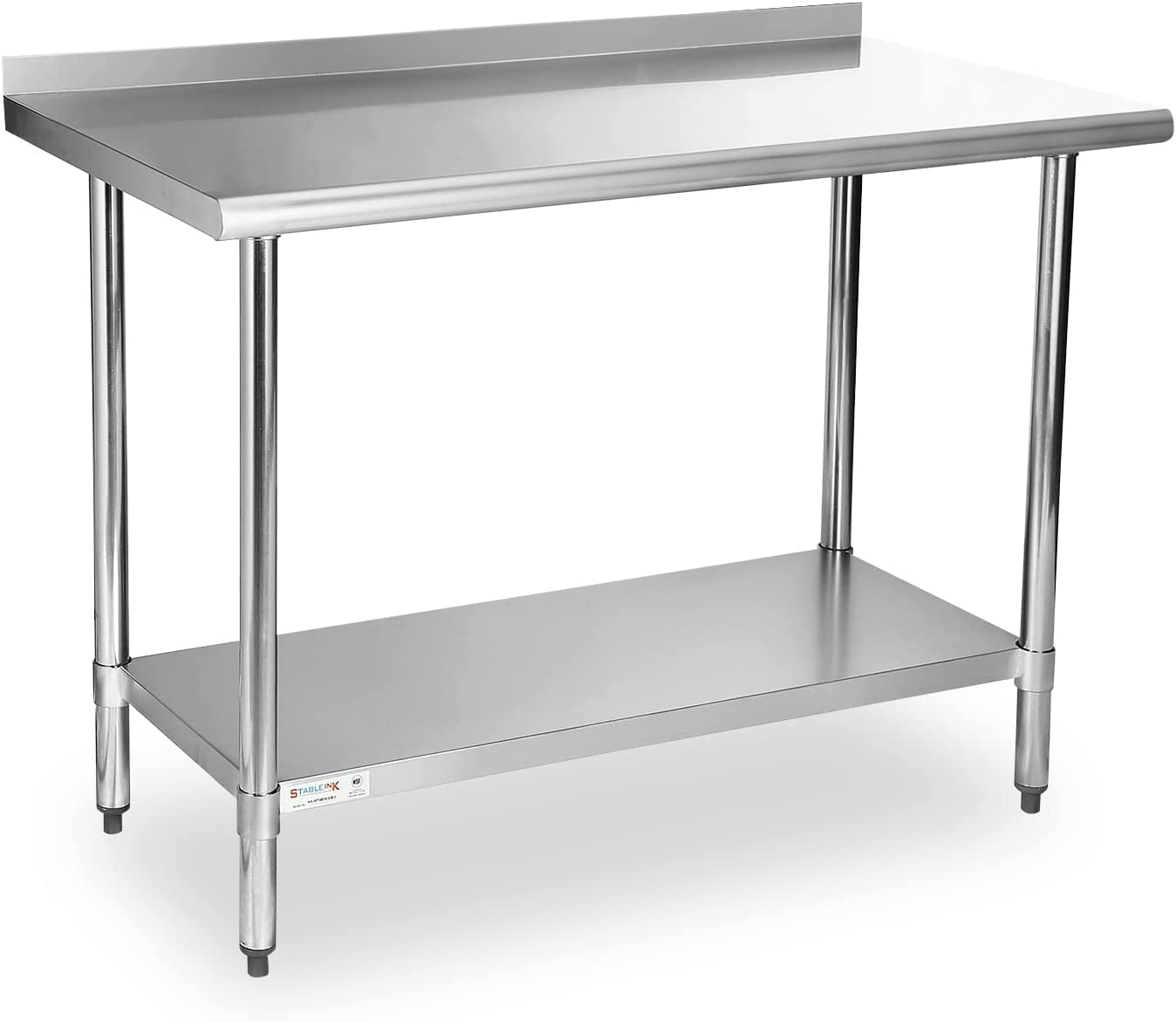 STABLEINK NSF Stainless Steel Table, 24 x 48 Inches Metal Prep & Work ...