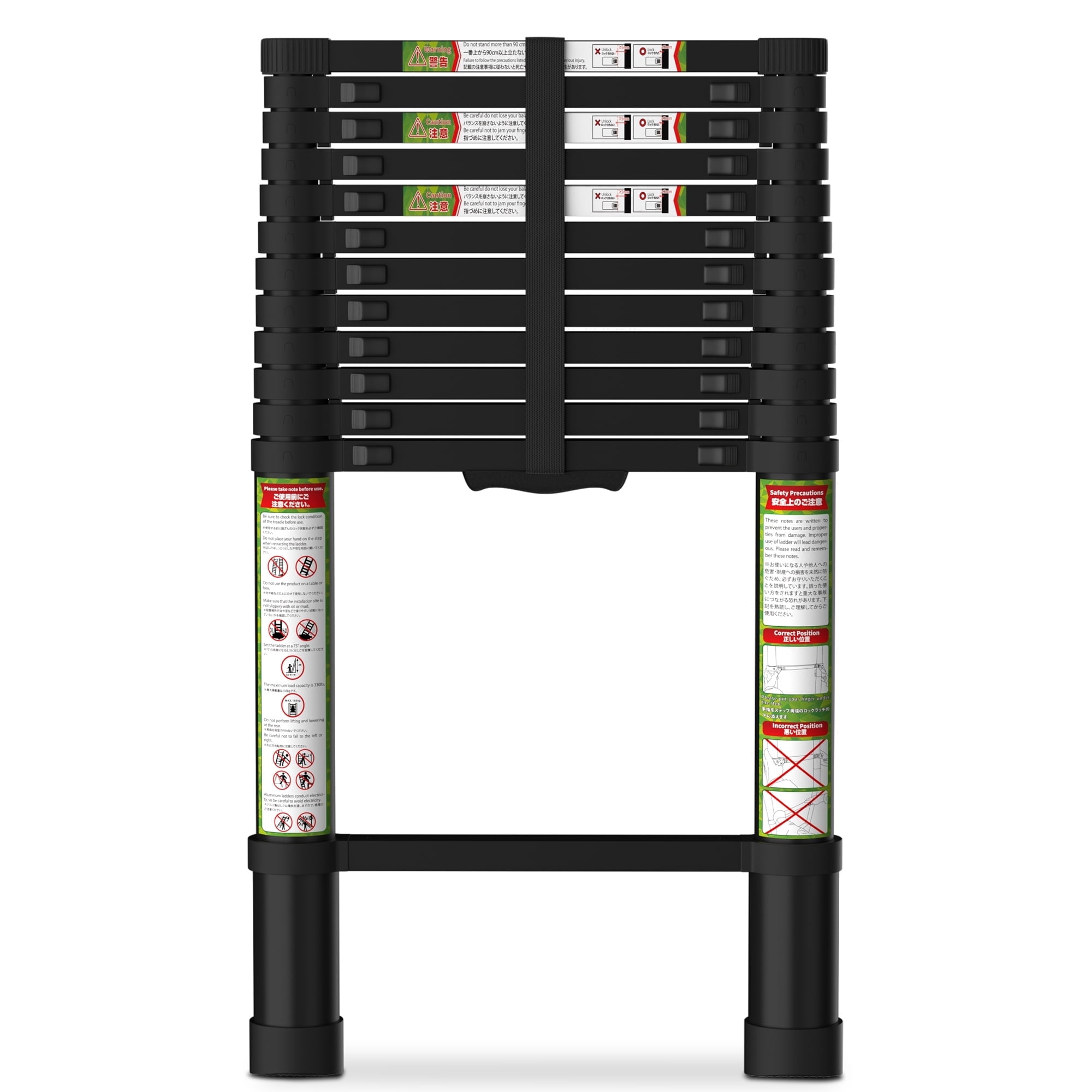 STACOO 16.5ft Telescopic Ladder, 330lb Capacity Aluminum Telescoping ...