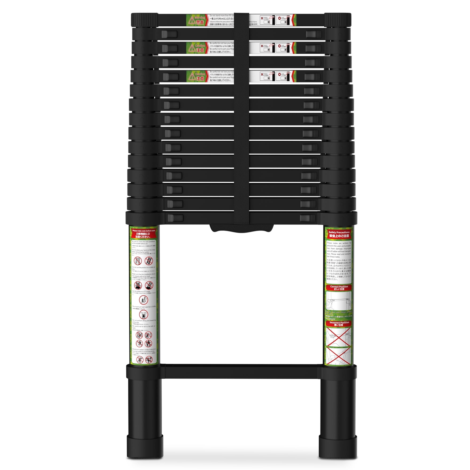 STACOO 20.3ft Telescopic Ladder, 330lb Capacity Aluminum Telescoping ...