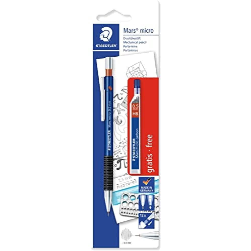 STAEDTLER 7755ABK25D Mars Micro Mechanical Pencil, 0.5mm Blistercard of ...