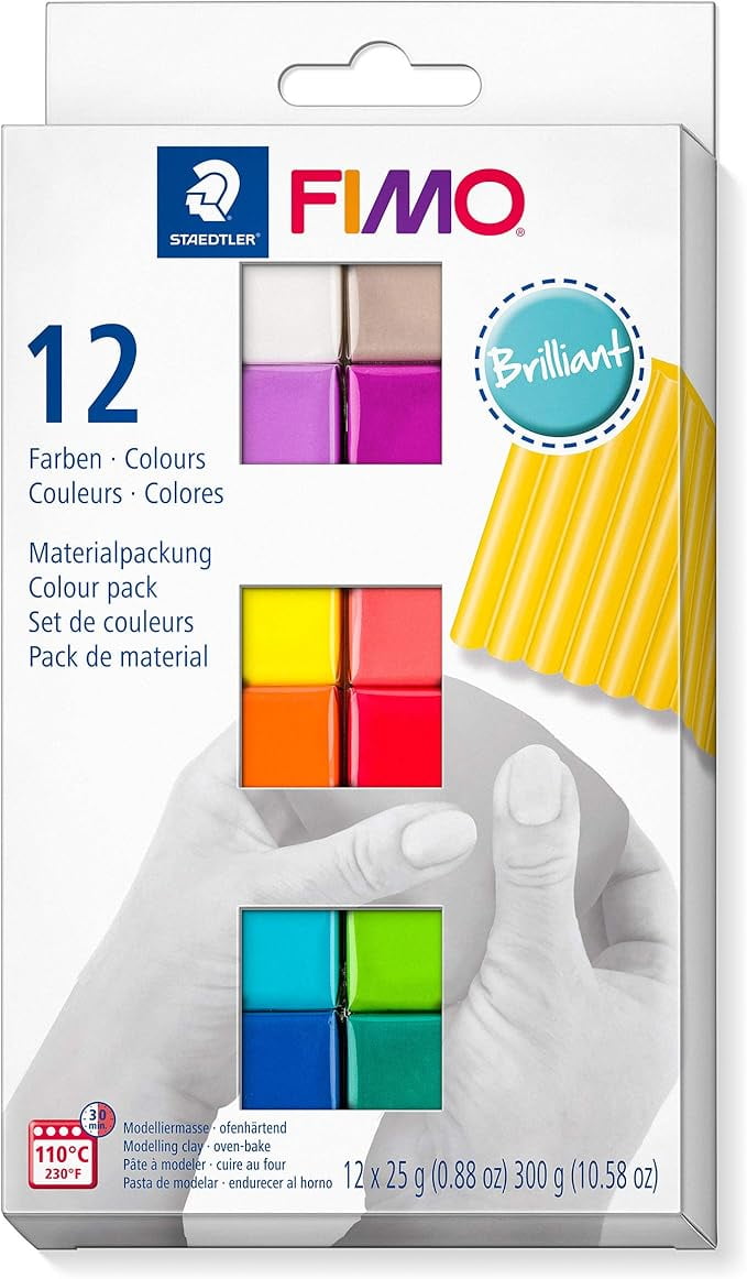 STAEDTLER 8023 C12-2 FIMO Soft Oven Hardening Modelling Clay 12 x 25 g ...