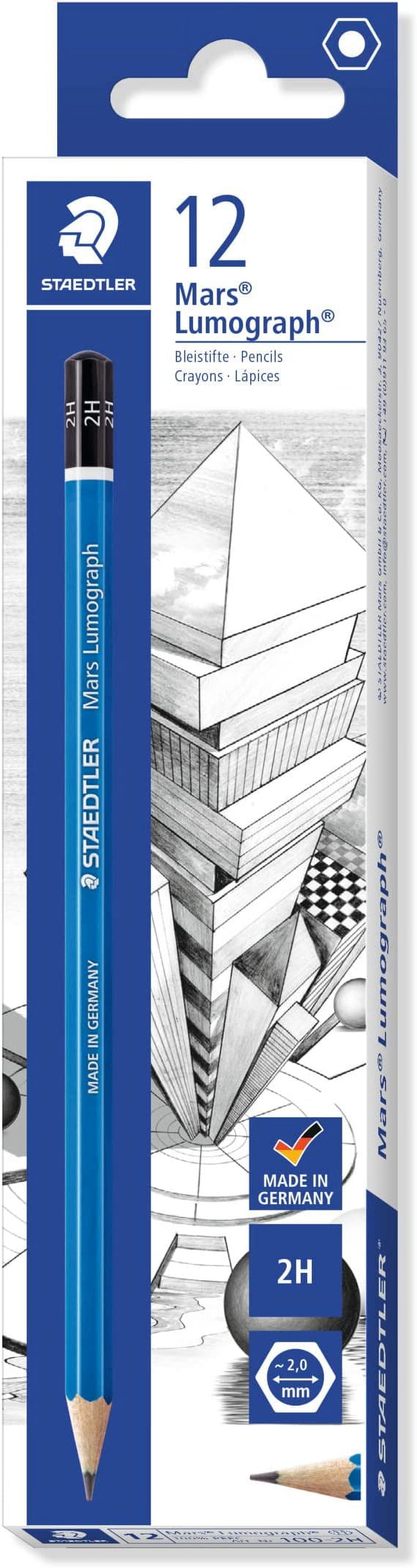 STAEDTLER Mars Lumograph 2H Graphite Art Drawing Pencil, Medium Hard ...