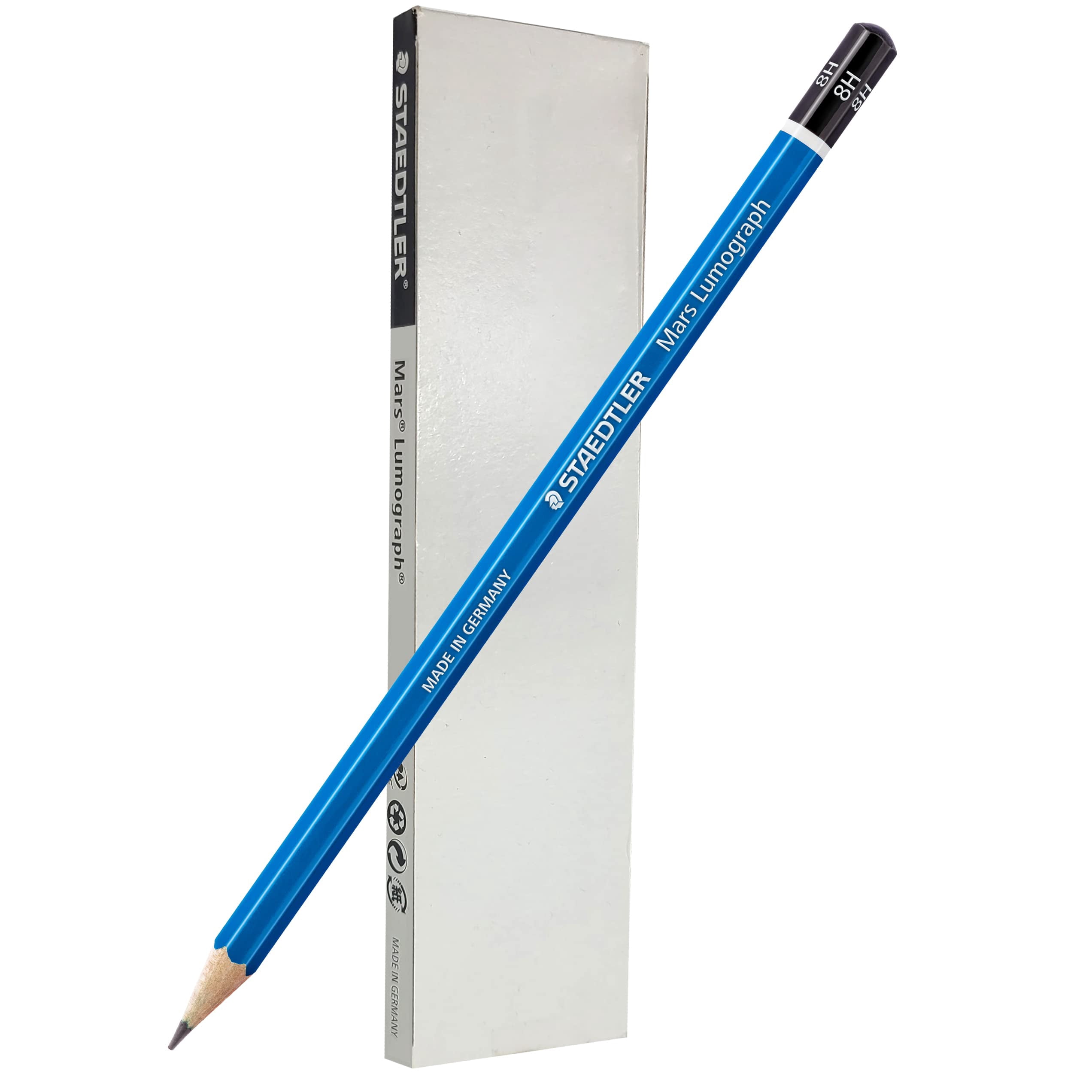 STAEDTLER Mars Lumograph 8H Graphite Art Drawing Pencil, 6 Pencils ...