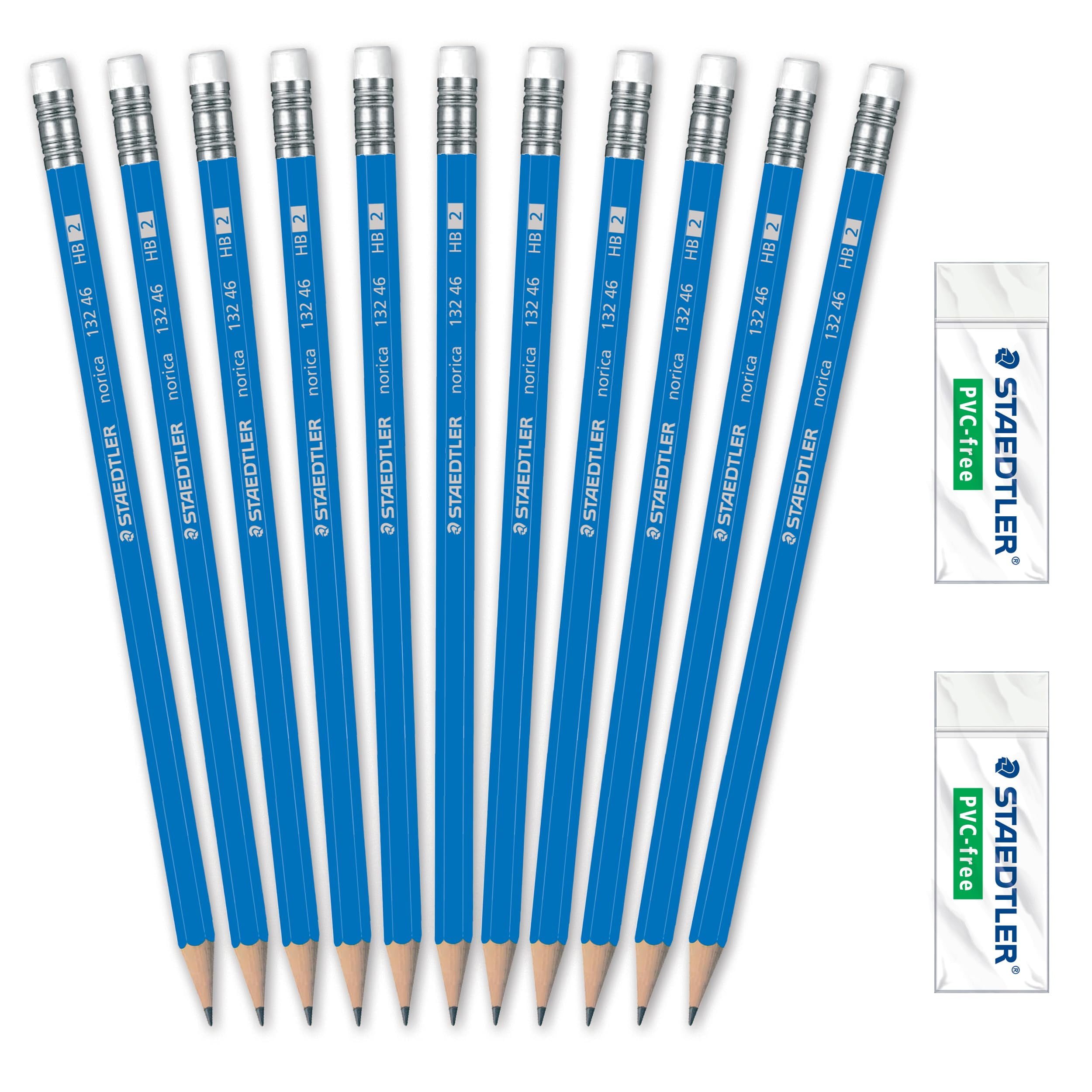 Staedtler Norica Pre-Sharpened Wooden Pencil with Block Erasers #2 Medium Lead 500/Pack ...