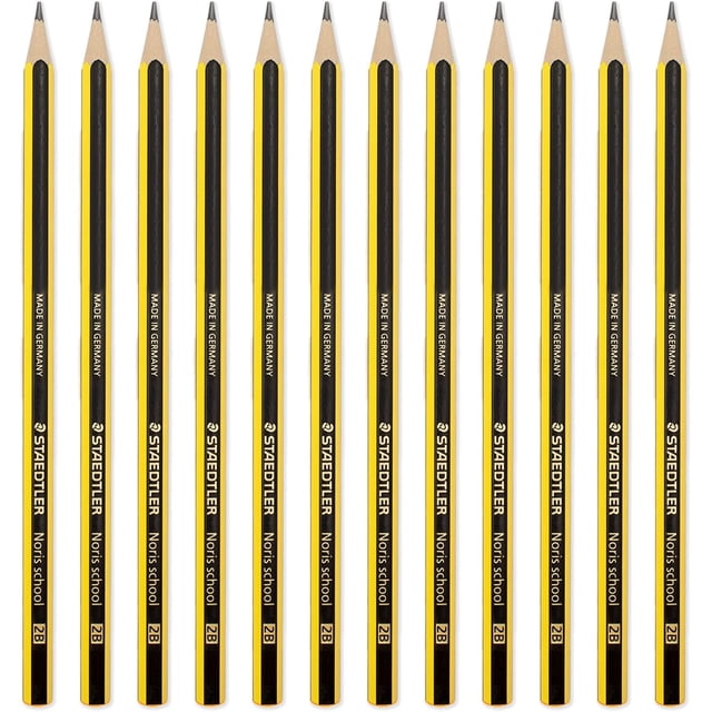 STAEDTLER WOPEX Noris Pencils - 180N-2B Dipped - Pack of 12-2B Grade ...