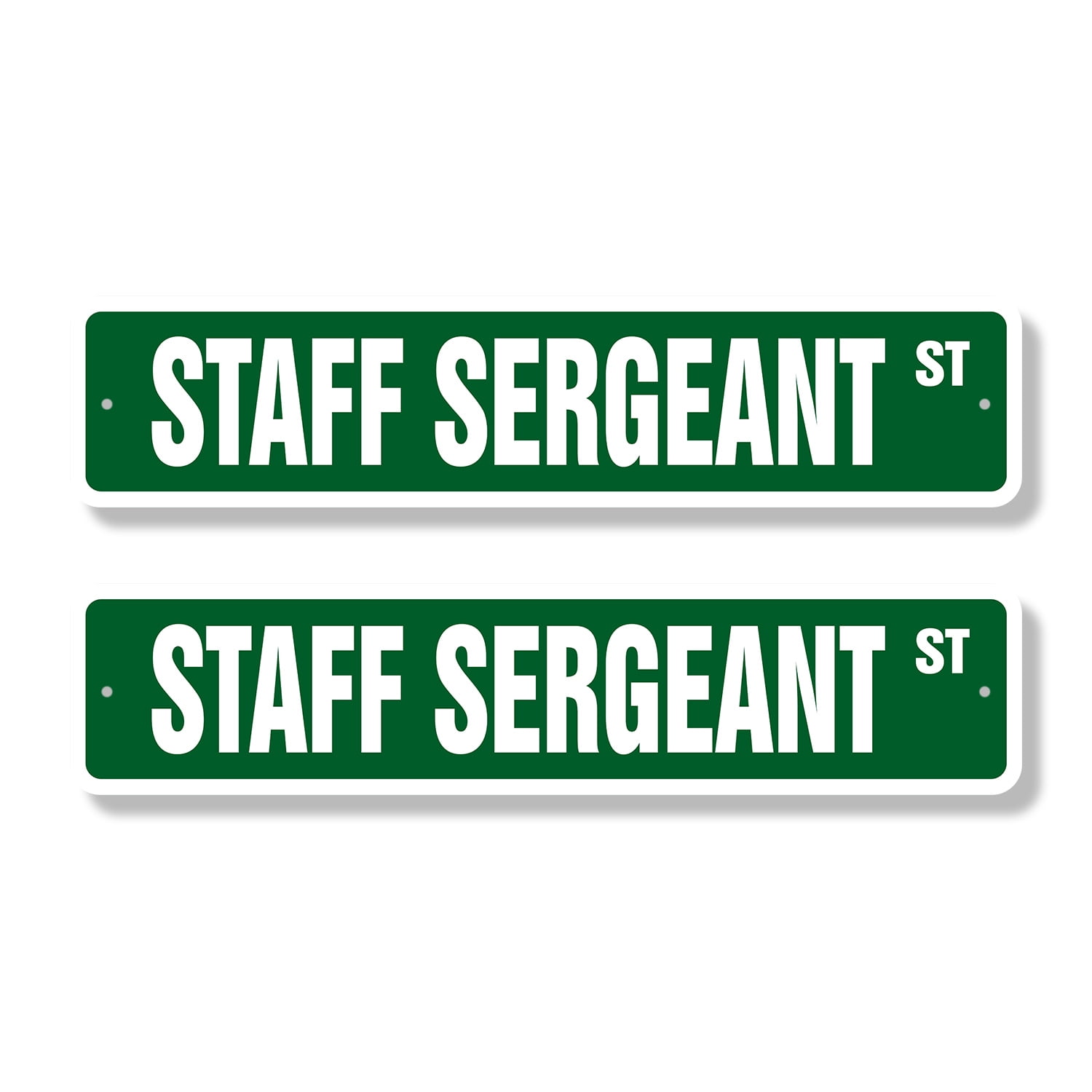 STAFF SERGEANT Classic Street Sign (2 Pack) US Army Marines SSG ...