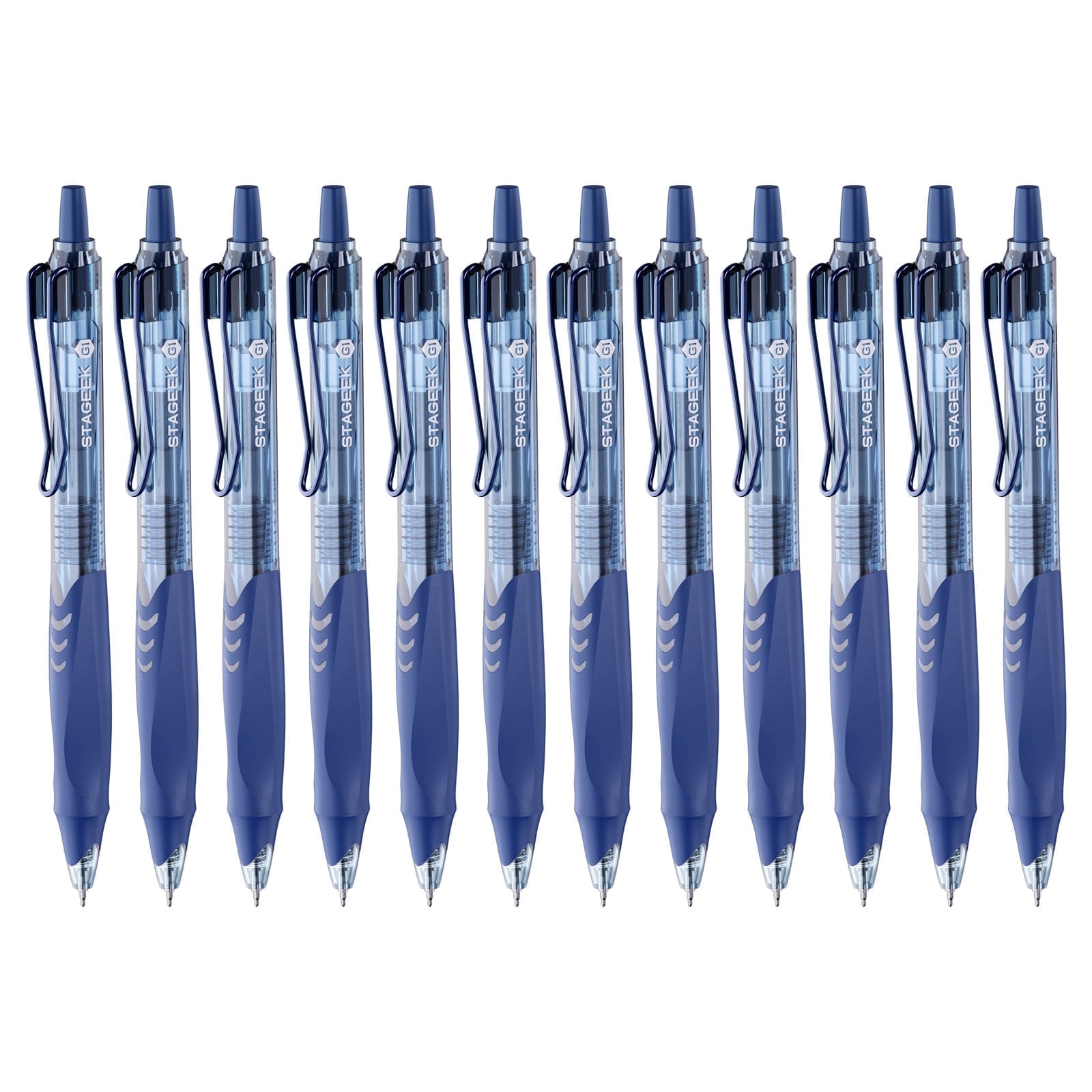 STAGEEK Blue Gel Pens, Quick Dry Ink, 0.5mm Fine Point, Retractable ...