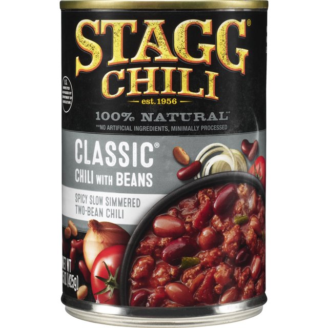 STAGG CLASSIC Chili with Beans Beef, Shelf Stable, 15 oz Steel Can ...