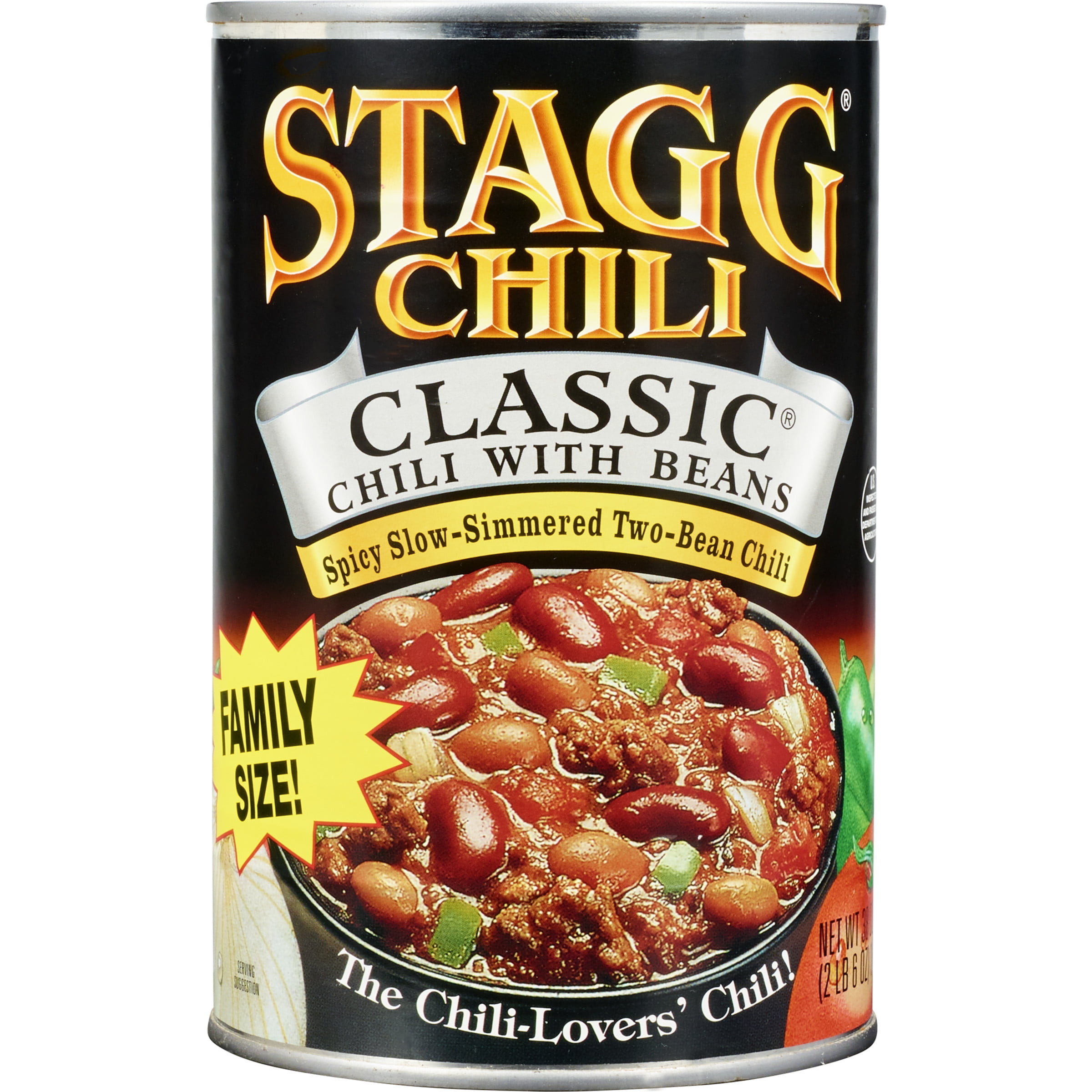 STAGG CLASSIC Chili with Beans, Shelf Stable, 38 oz Steel Can - Walmart.com