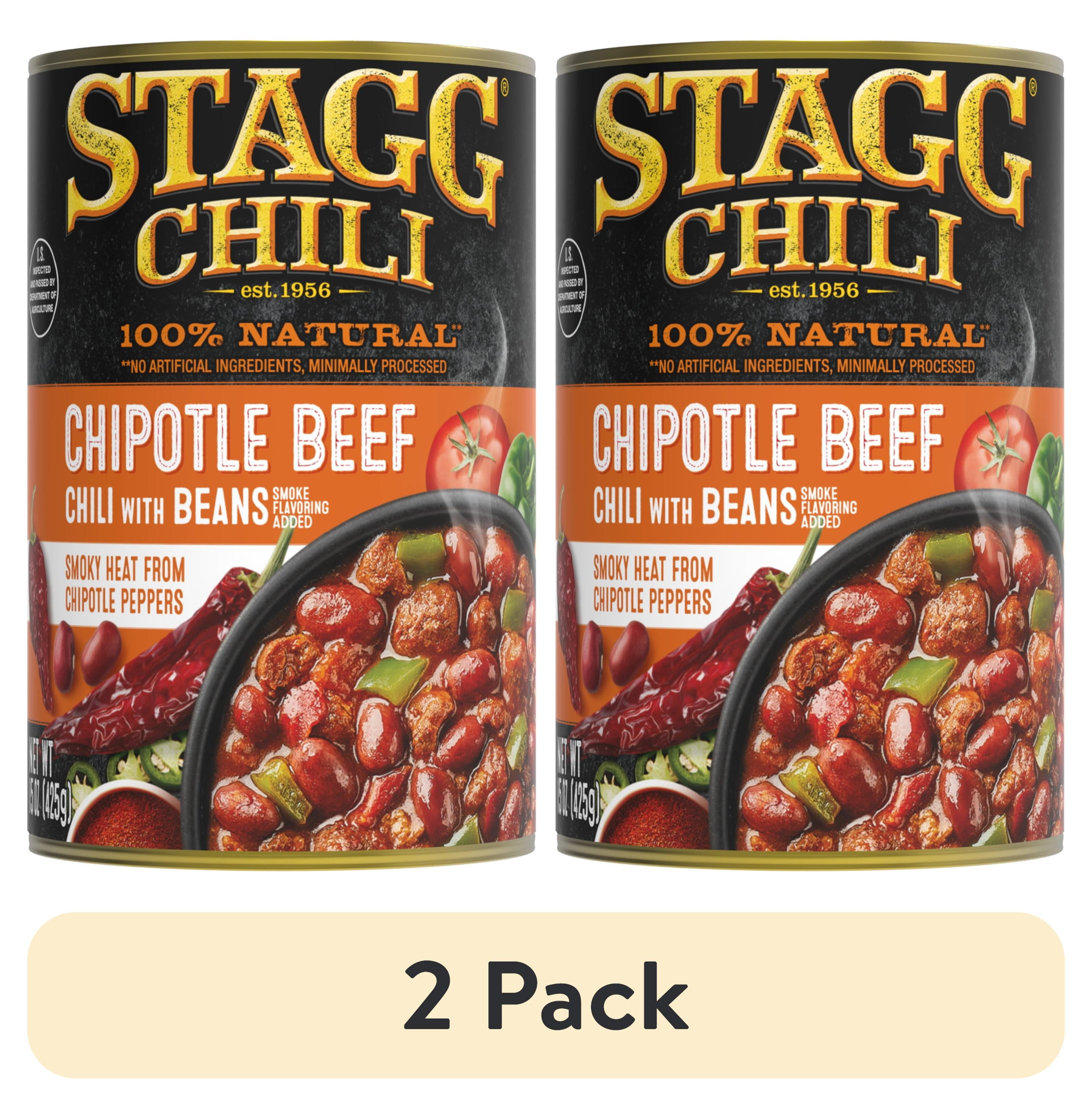 (2 pack) STAGG Chipotle Beef Chili with Beans, 15 oz Steel Can ...