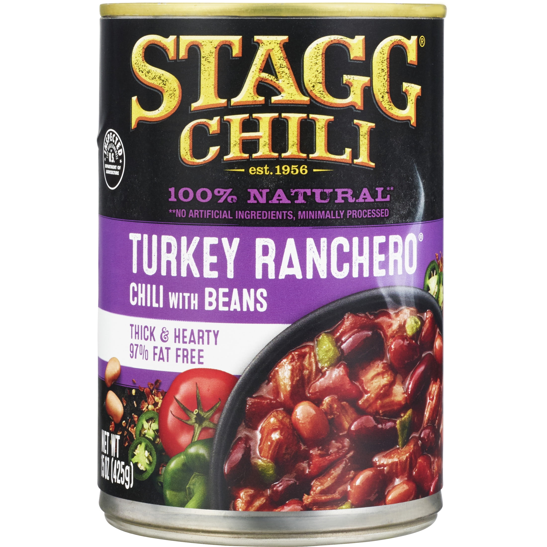 STAGG TURKEY RANCHERO Chili with Beans, Canned Chili, Shelf-Stable, 15 ...