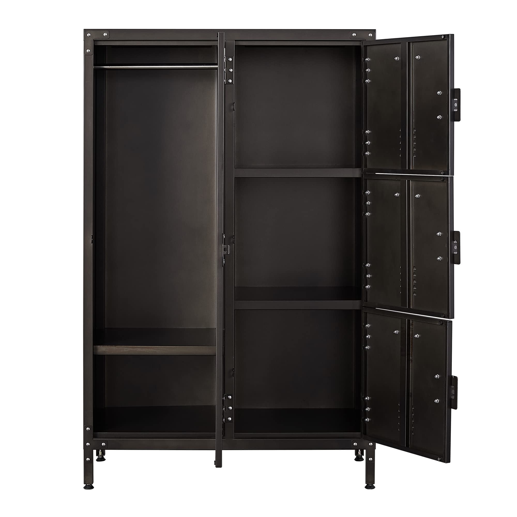 STAIN Metal Locker Cabinet, Industrial Storage Locker with Lockable ...