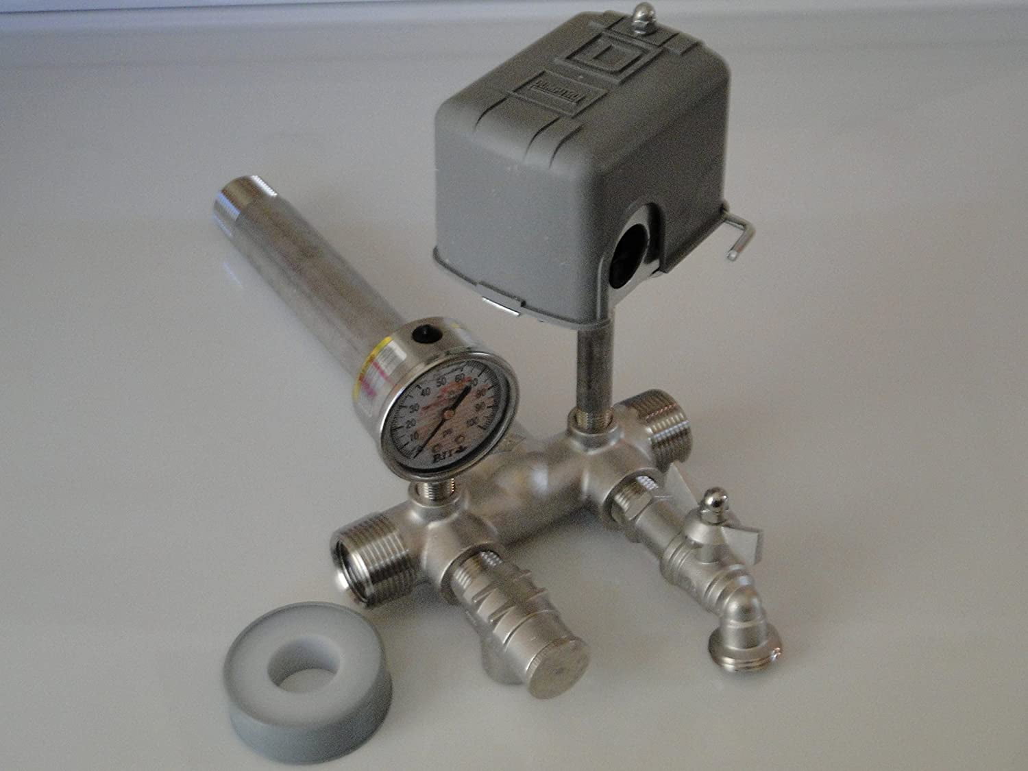 STAINLESS STEEL 1.25 x 14 Tank Tee Kit Installation Water Well Pressure ...