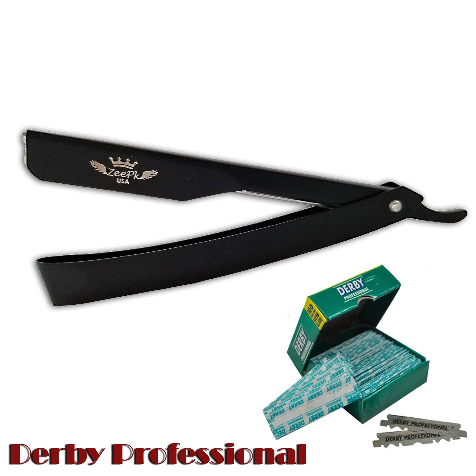 STAINLESS STEEL BARBER STRAIGHT EDGE CUT THROAT HAIR SHAVING FOLDING ...