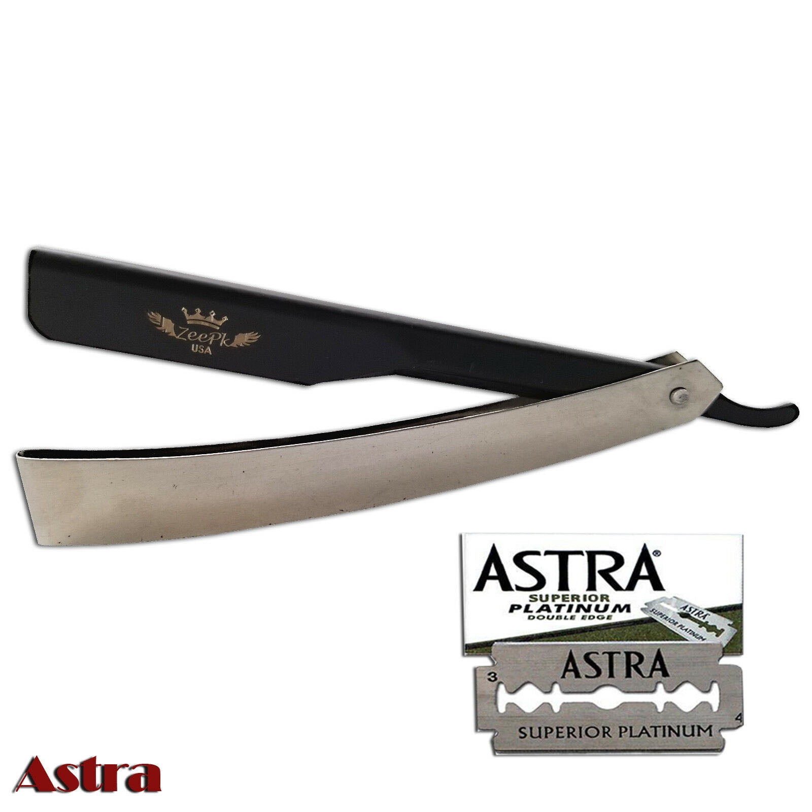 STAINLESS STEEL BARBER STRAIGHT EDGE CUT THROAT HAIR SHAVING FOLDING ...