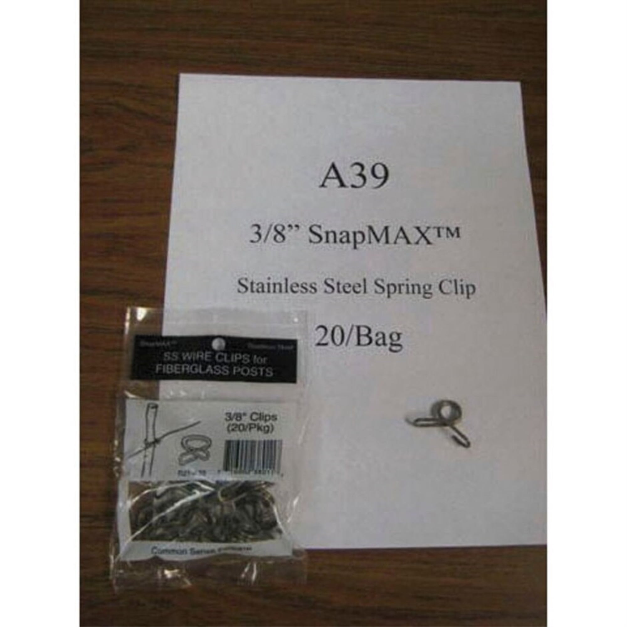 STAINLESS STEEL SPRING CLIP 3/8 IN/20 PACK - Walmart.com