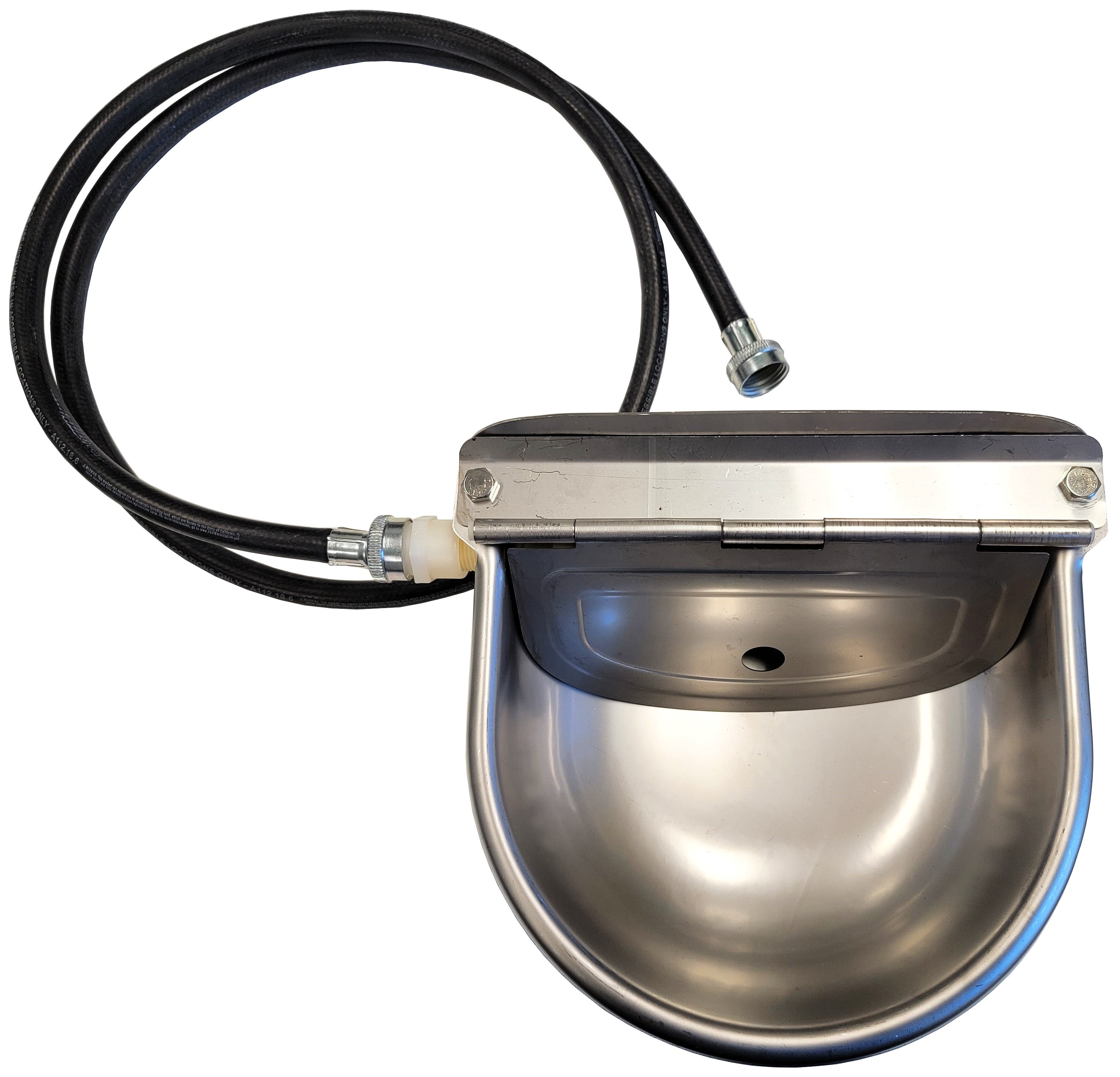 STAINLESS STEEL STOCK WATERER & HOSE & FITTING for HORSE CATTLE GOAT ...