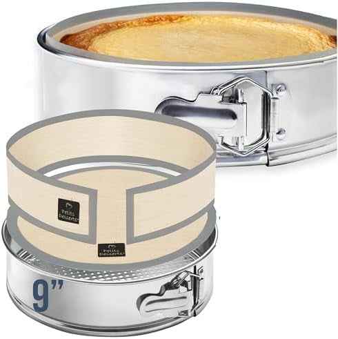 STAINLESS STEEL Springform Pan with REUSABLE Nonstick Silicone Liner ...