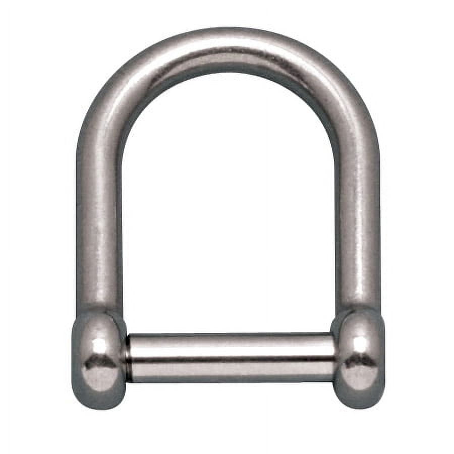STAINLESS WIDE D SHACKLE NO SNAG 1/4", 316 SS - Walmart.com