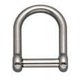 STAINLESS WIDE D SHACKLE NO SNAG 1/4", 316 SS - Walmart.com