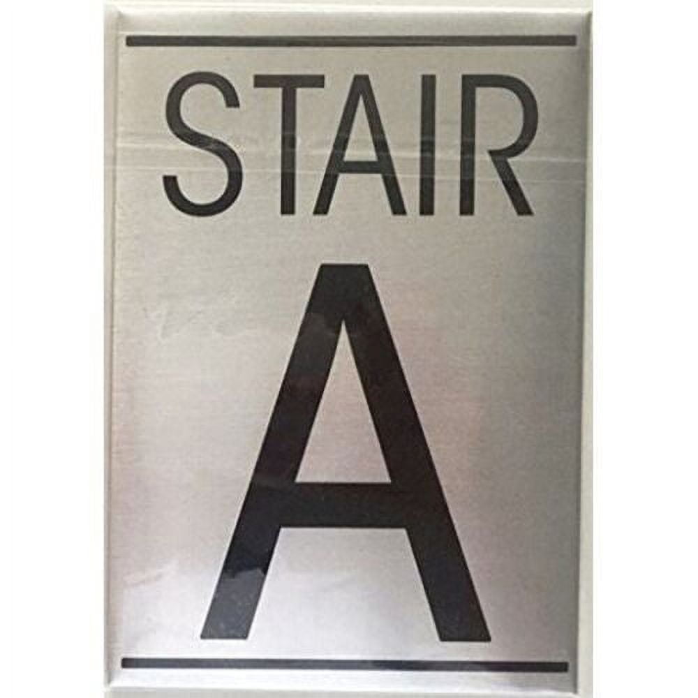 STAIR A SIGN (4x5.75, SILVER,ALUMINUM) -ref16822 - Walmart.com