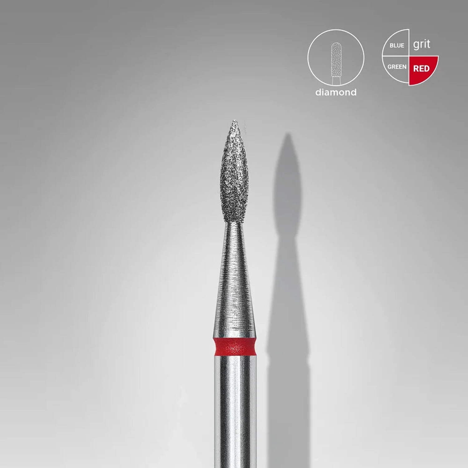 STALEKS PRO Diamond Nail Drill Bit Pointed "Flame" EXPERT Head Diameter ...