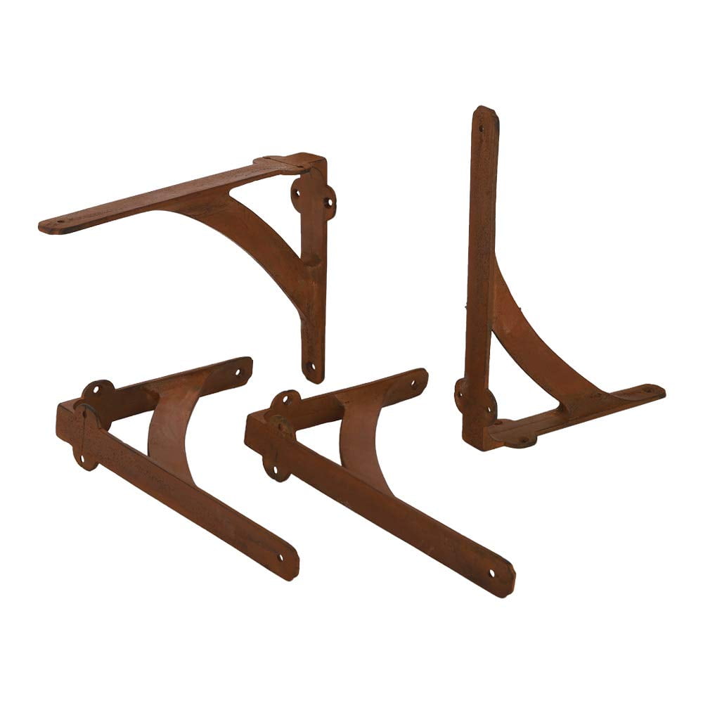 STALLION HARDWARE Set of 4 Heavy Duty Iron Shelf Brackets for 6", 8 ...