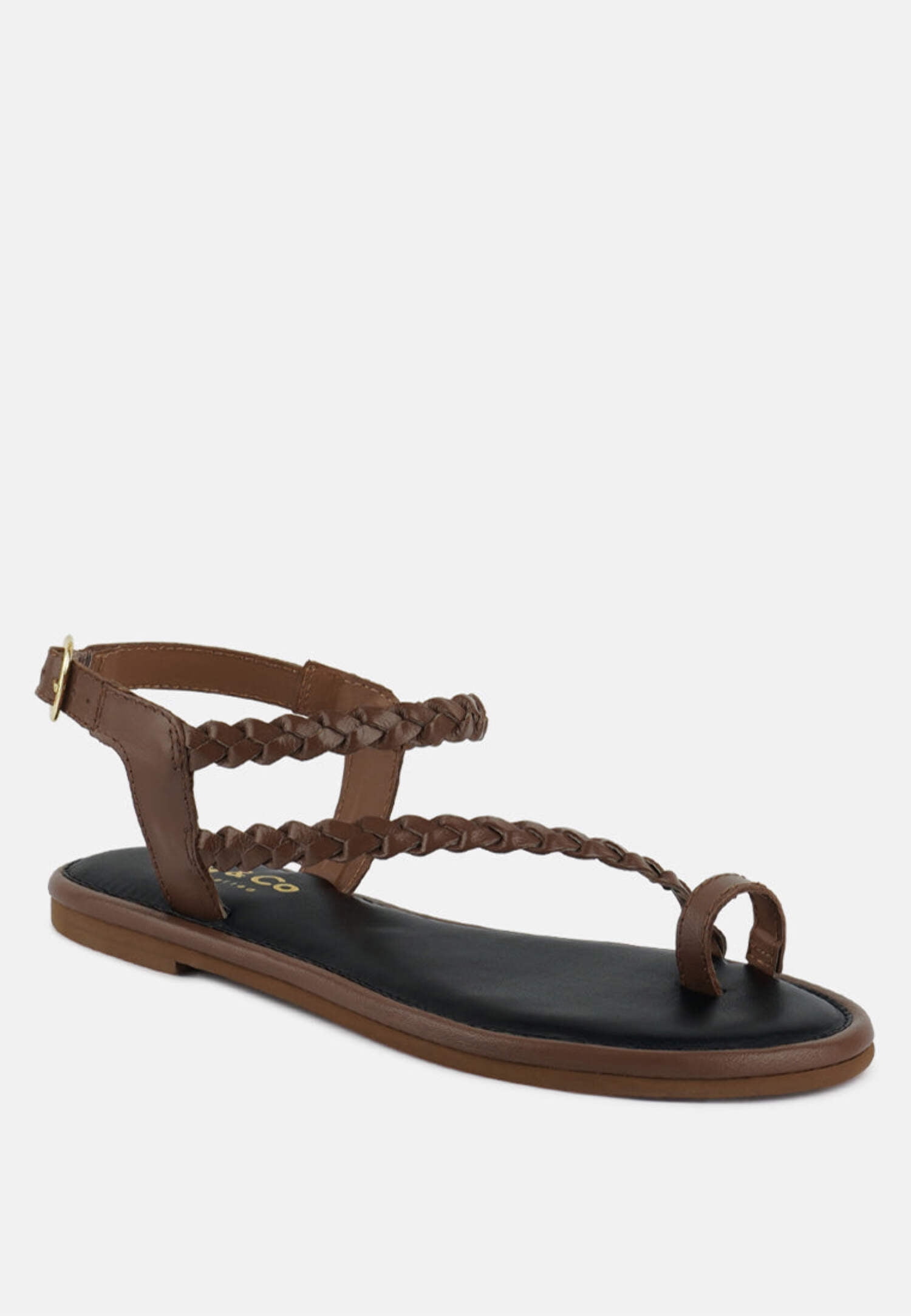 STALLONE Braided Flat Sandals - Walmart.com