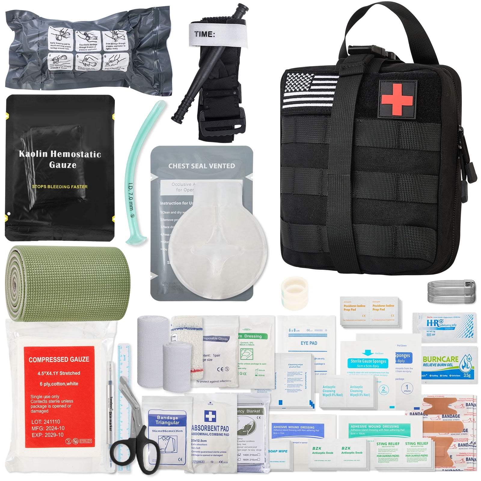 STAMEN Advanced Emergency Trauma Kit, CAT GEN-7 Tourniquet Mil-Spec ...