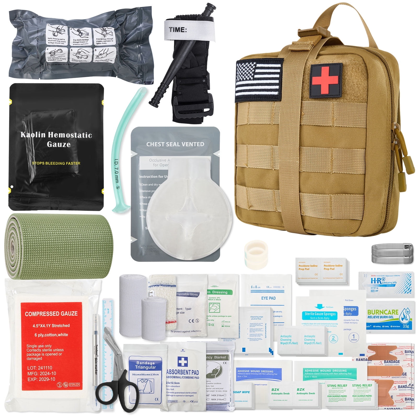 STAMEN Advanced Emergency Trauma Kit, CAT GEN-7 Tourniquet Mil-Spec ...