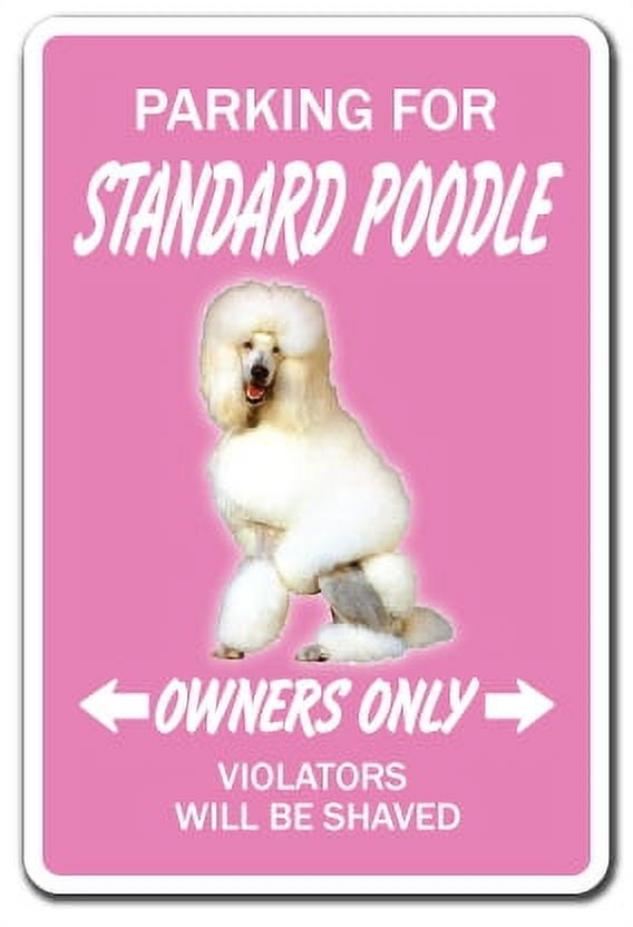STANDARD POODLE Decal dog pet parking French AKC breeder groomer ...