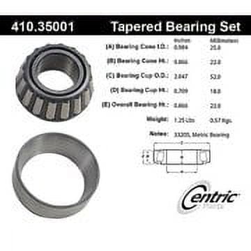 STANDARD TAPERED BEARING Fits select: 2005-2006 DODGE SPRINTER, 2003 ...