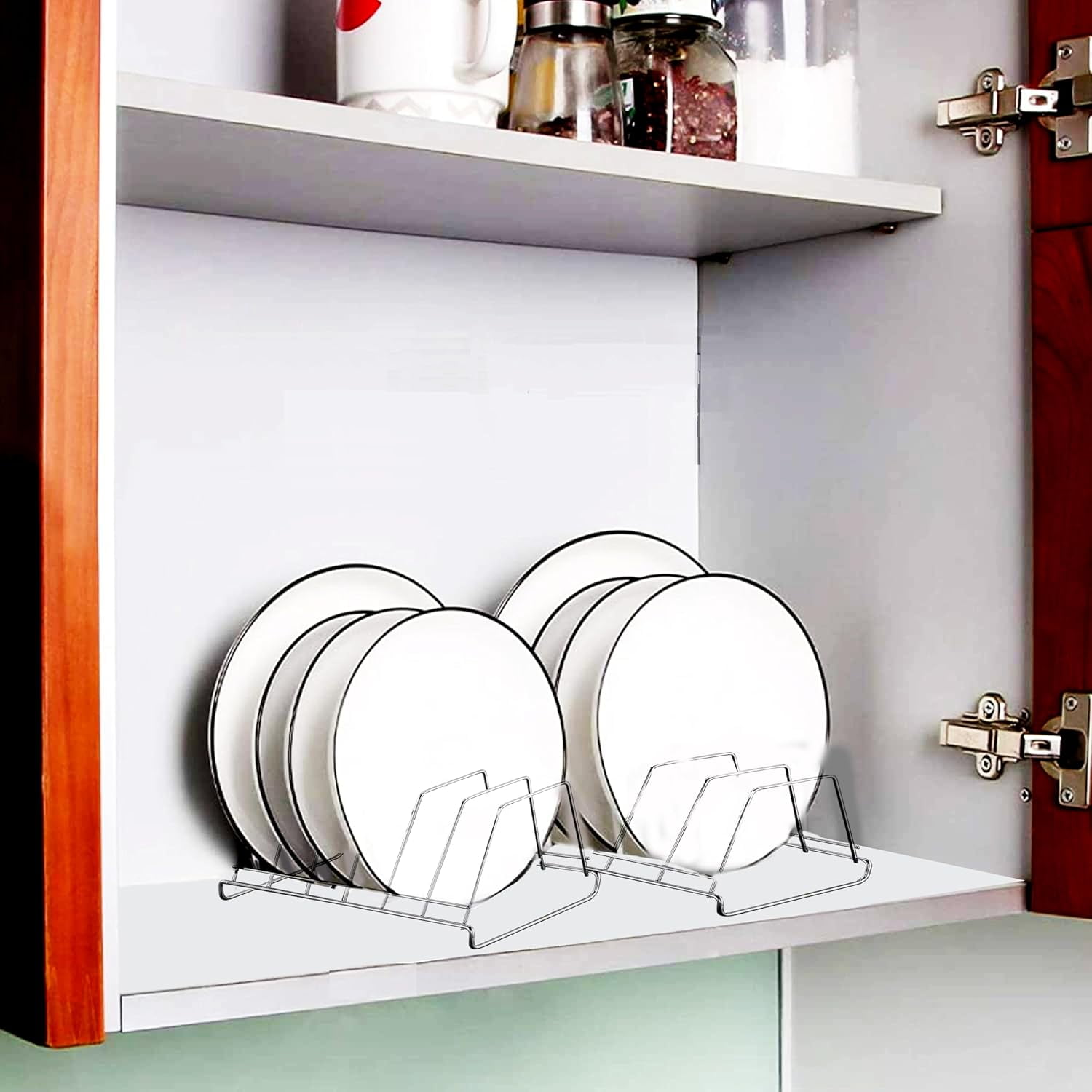 STANDIFY Dish Storage RackPlate Stand Dish StandLid Holder Utensil Rack ...