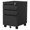 3-Drawer Mobile File Cabinets Rolling Metal Filing Cabinet for Legal ...
