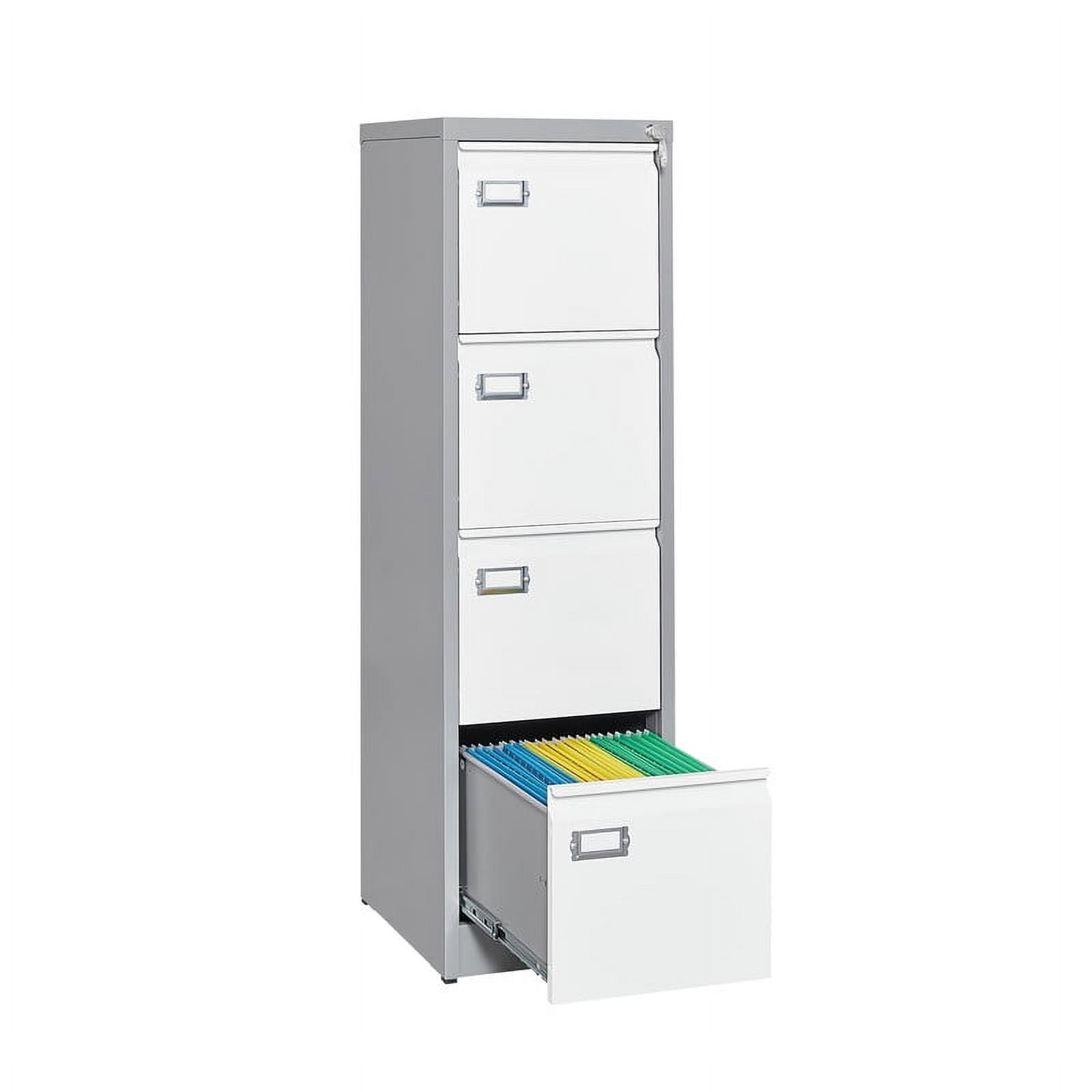 STANI 4 Drawers Vertical File Cabinets - 17.8" Deep Lockable Filing ...
