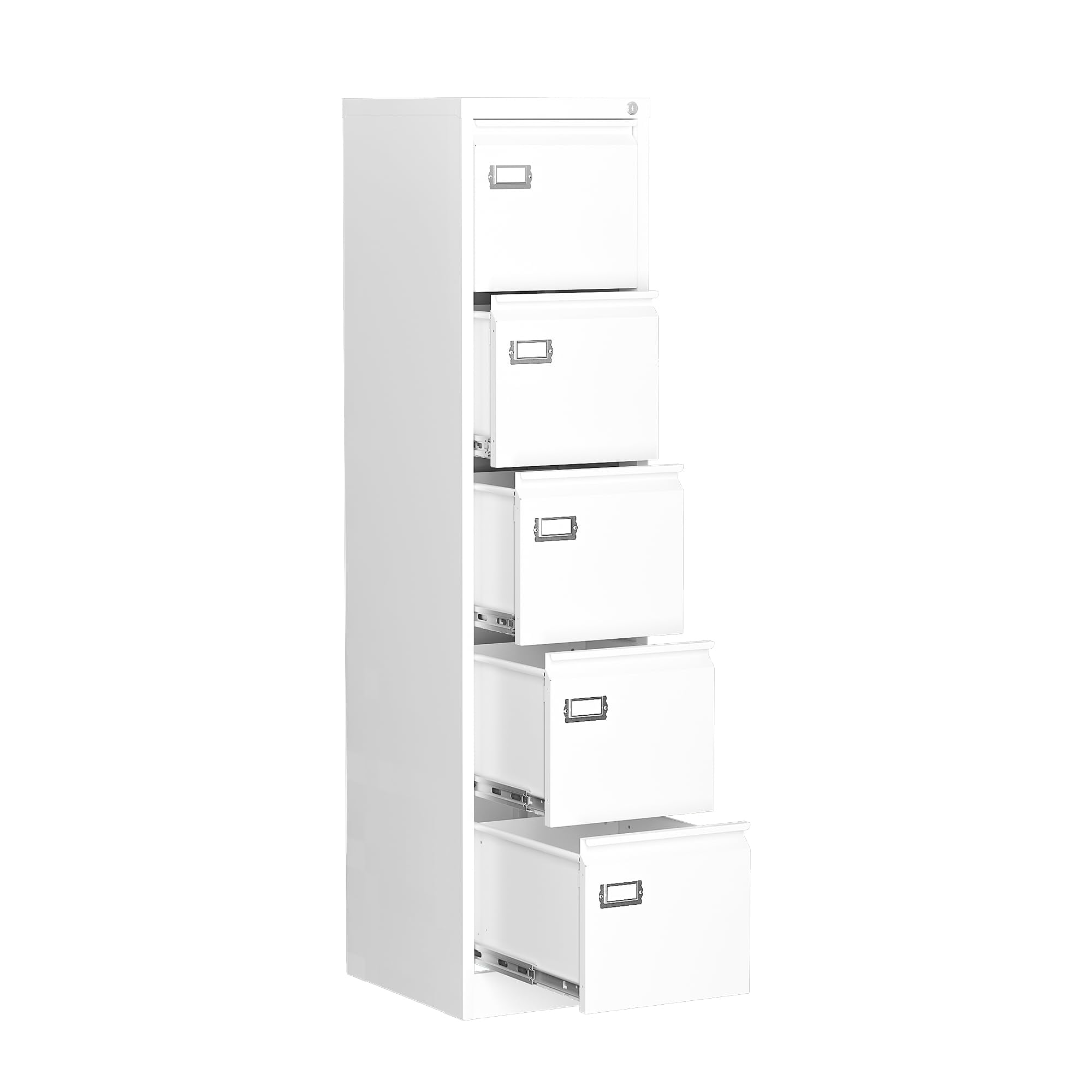 STANI 5 Drawer File Cabinets with Lock, Metal Filing Cabinet for Home ...