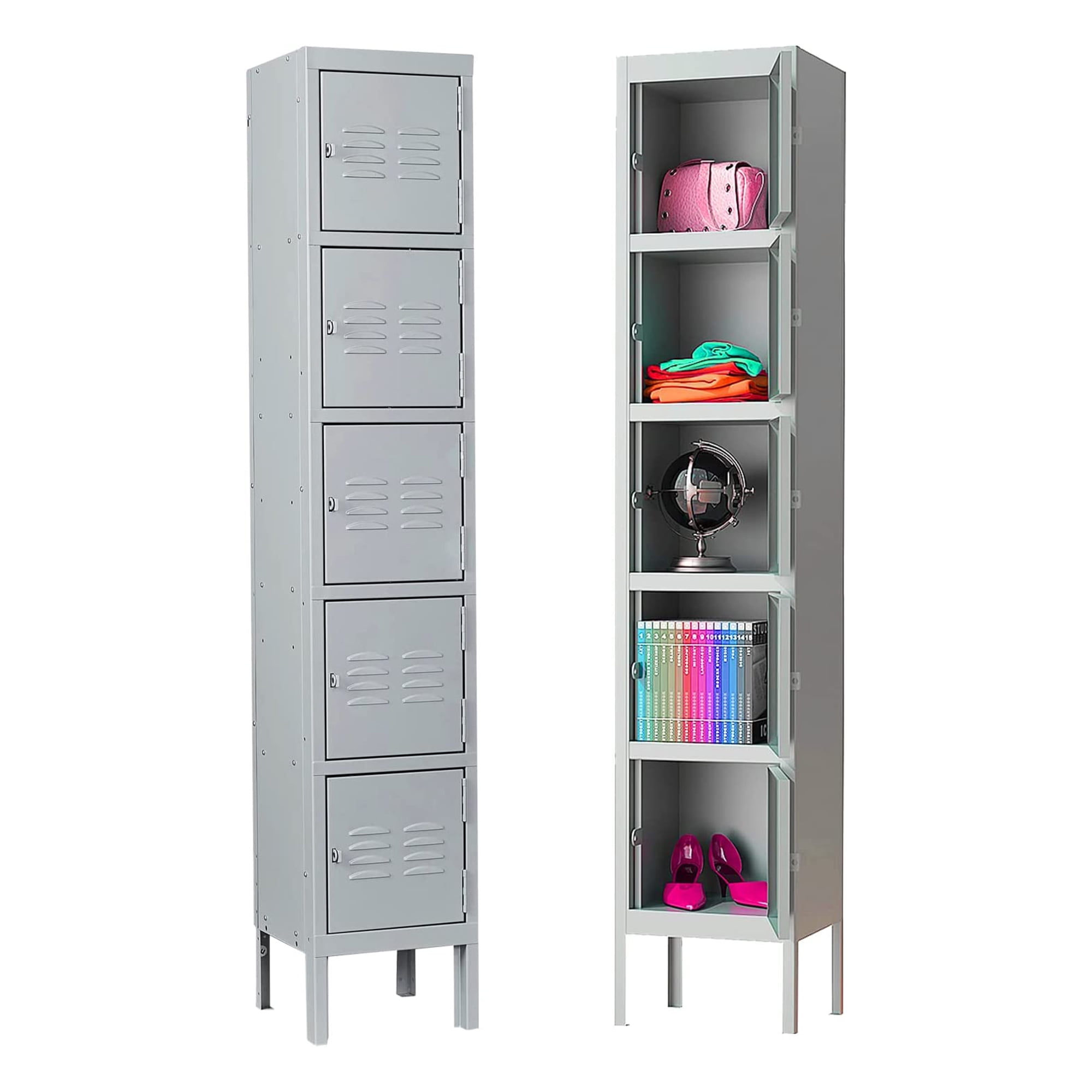 STANI 5-Tier Metal Locker Steel Employees Lockers for Office, Metal ...