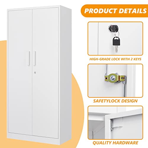 STANI Lateral File Cabinet, Metal Cabinet with Adjustable Shelf and ...