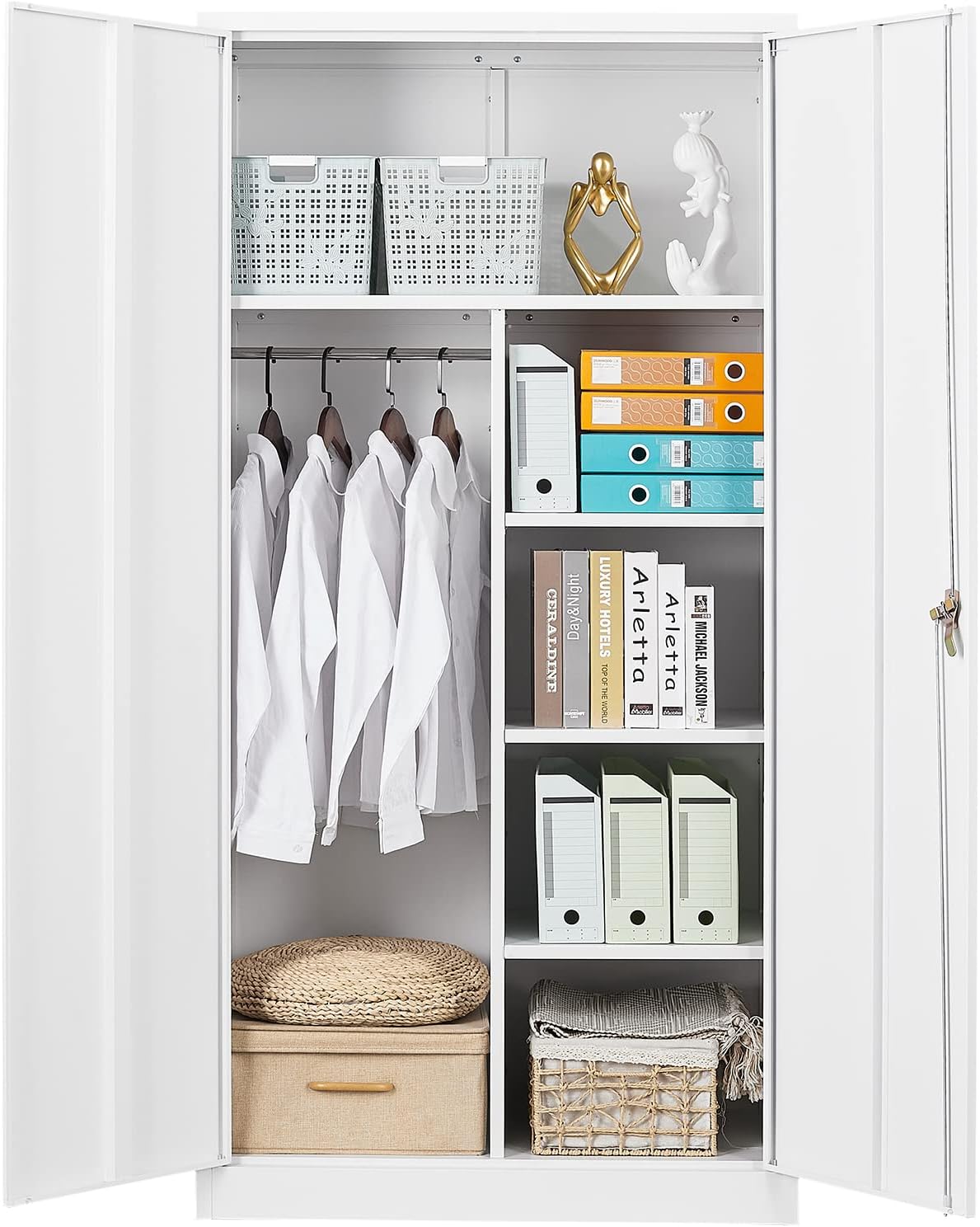 STANI Lateral File Cabinet, Metal Cabinet with Adjustable Shelf and ...