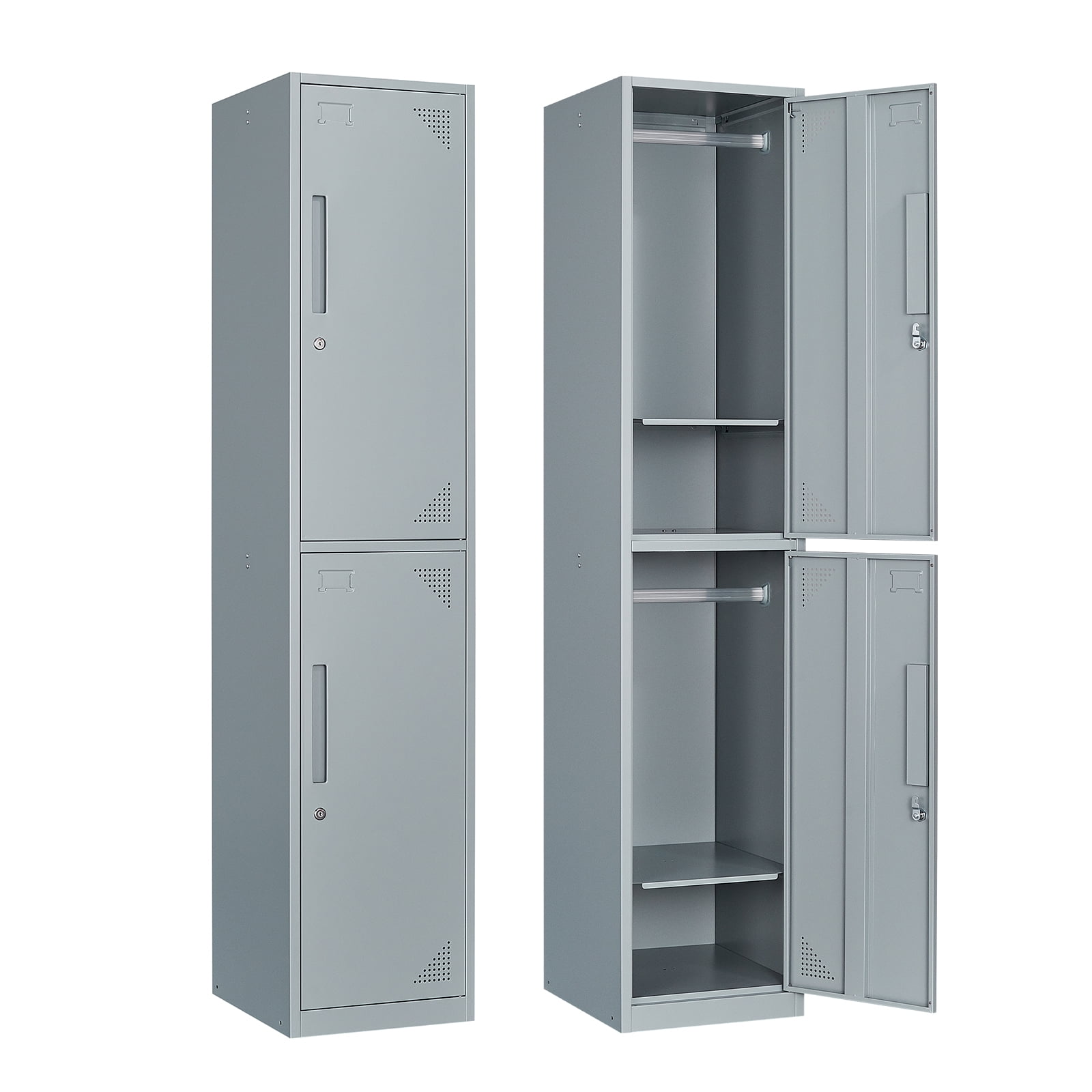 STANI Metal Locker Steel Storage Cabinet with 2 Doors for Office School ...